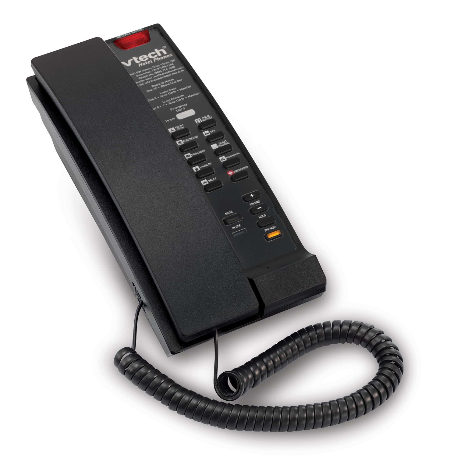 A2211-SPK – 1-Line Contemporary Analog Corded Petite Phone with ...